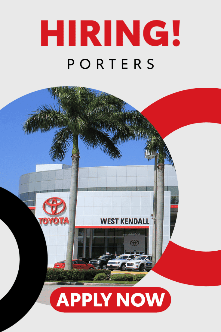 West Kendall Toyota is looking for Porters | Bean Auto Group